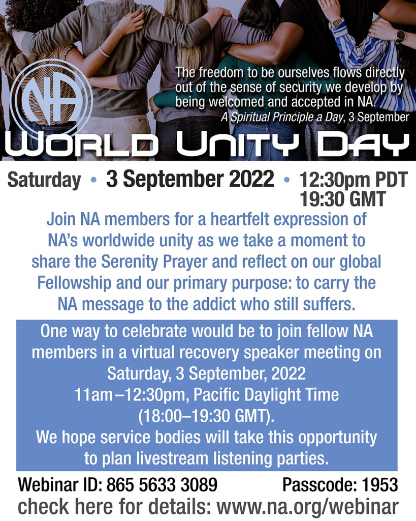 World-Unity-Day-2022 | Narcotics Anonymous of Southern Utah